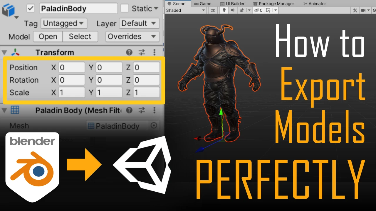 How To Export Models From Blender To Unity Packed Data Manager